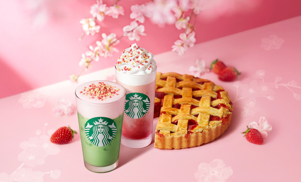 Starbucks_Iced Strawberry Pie Pure Matcha Latte and Starbucks ...